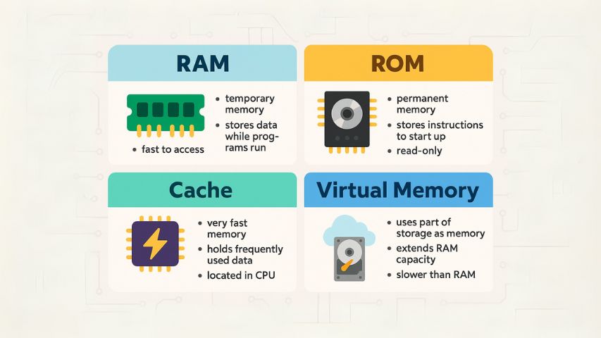 Computer Memory and Storage: Types and Examples | Acme Collins School