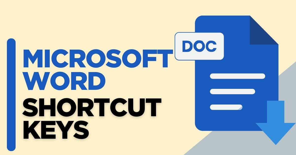 Microsoft Word Shortcut Keys (Free PDF Download) | Acme Collins School